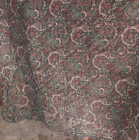 Bedding | Prairie Star Green Cranbery Star Quilt 5in X 60in | Poshmark